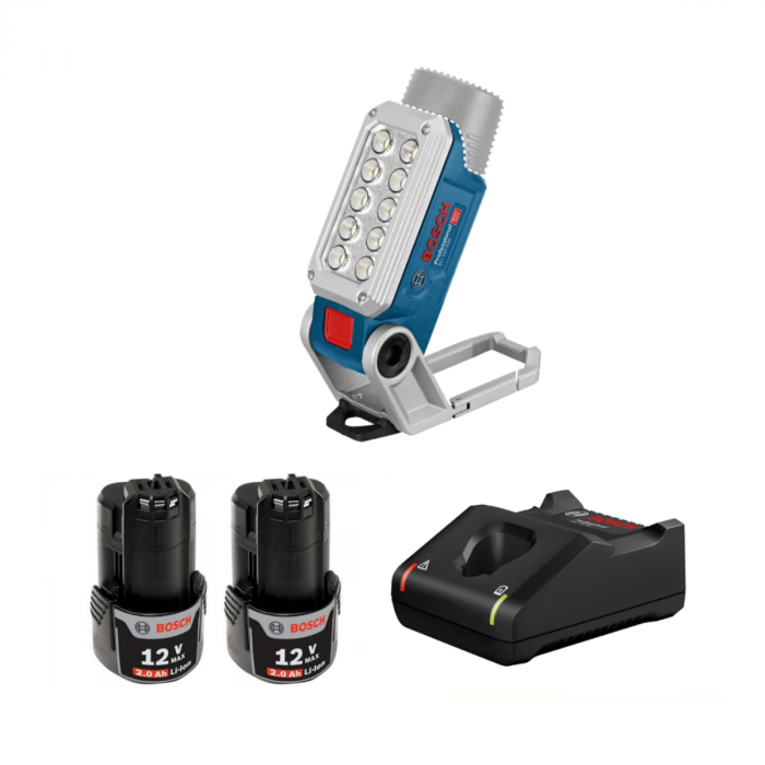 BOSCH 博世 12V 充電式照明燈 2.0Ah雙電套裝 GLI 12V-330 2.0 double battery